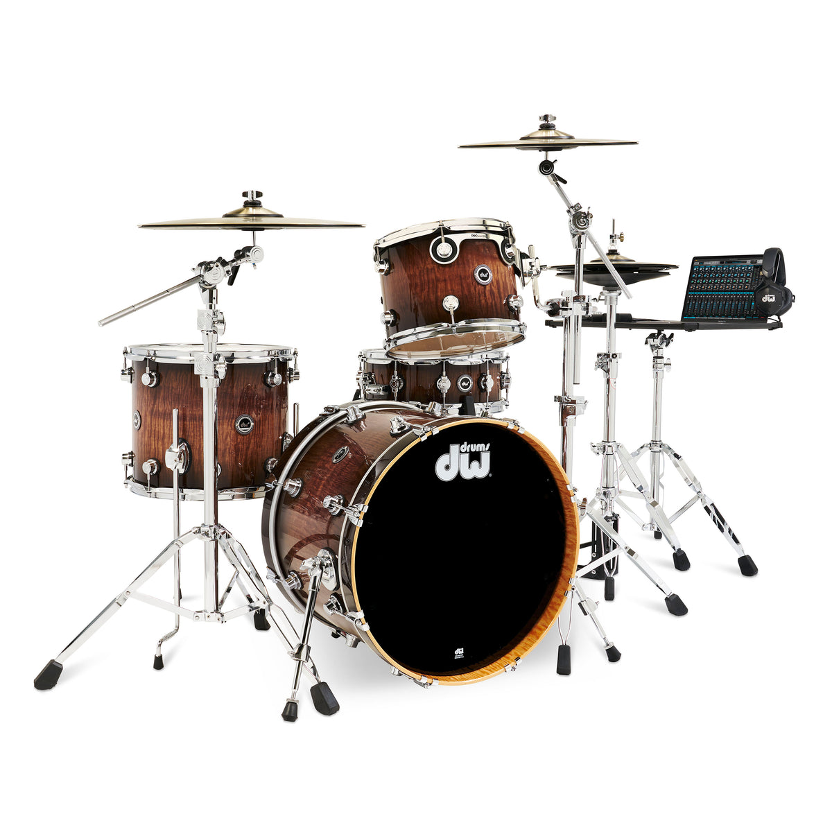 DWe 4 Piece Electronic Drum Kit Package - Curly Maple – Edrumcenter