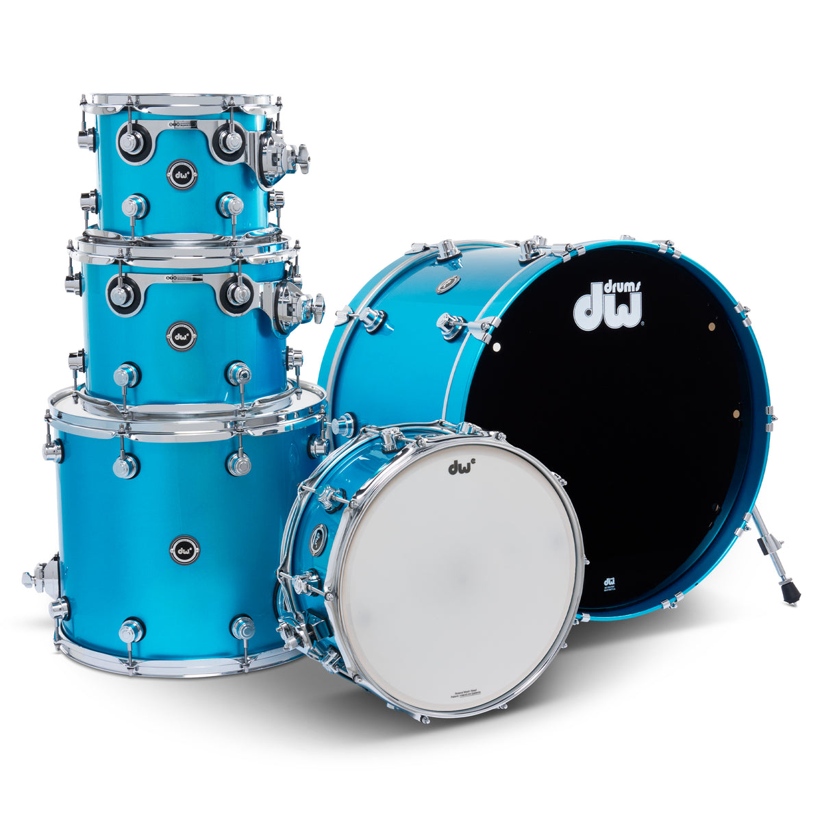 DWe 5 Piece Shell Pack - Laser Blue Metalic – Edrumcenter