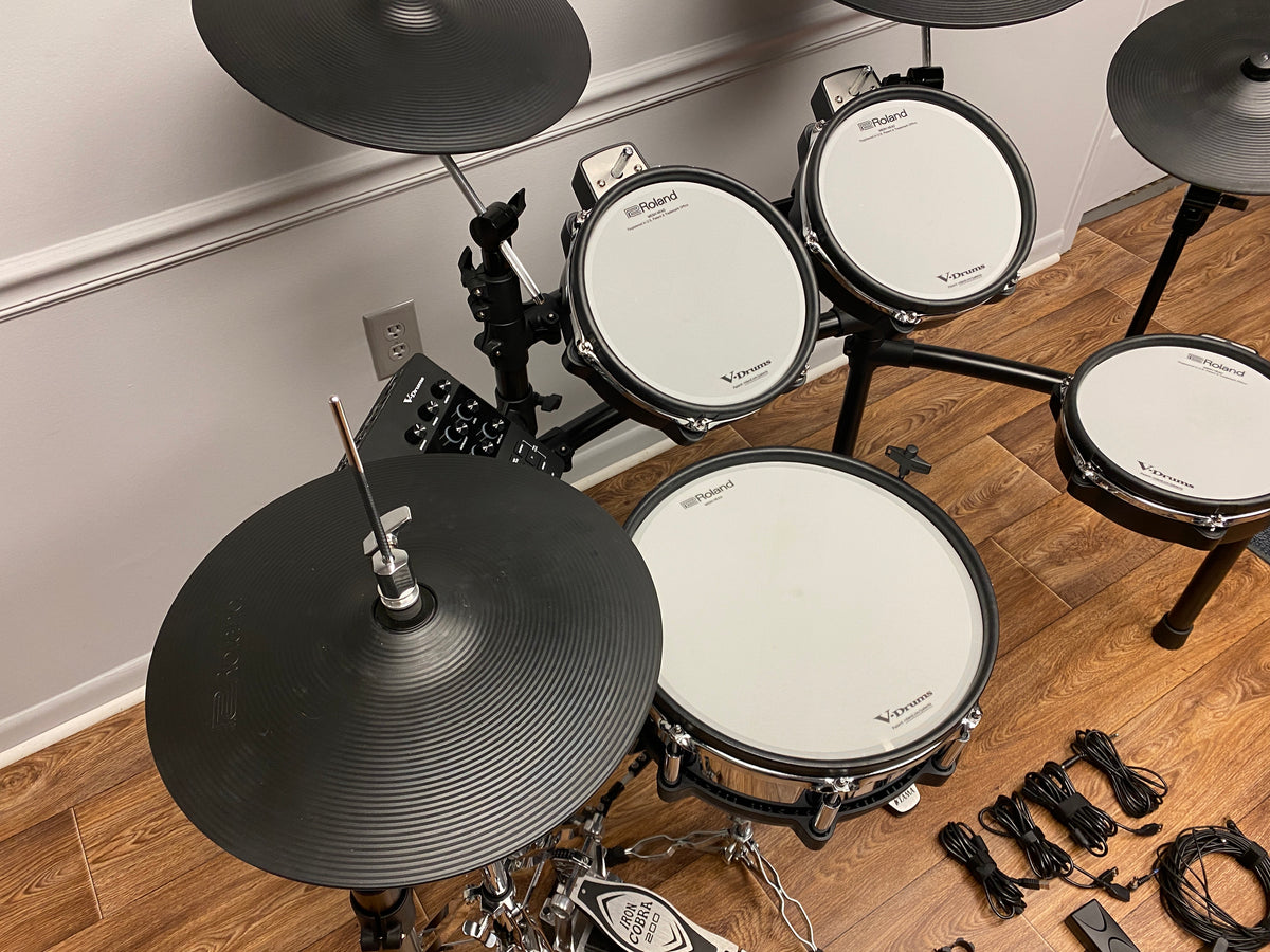 Roland TD27KV2 Electronic Drum Kit with Tama Double Pedal & HH Stand ...