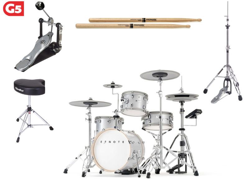 EFNOTE 5 Package w/ Gibraltar Hardware and Sticks – Edrumcenter